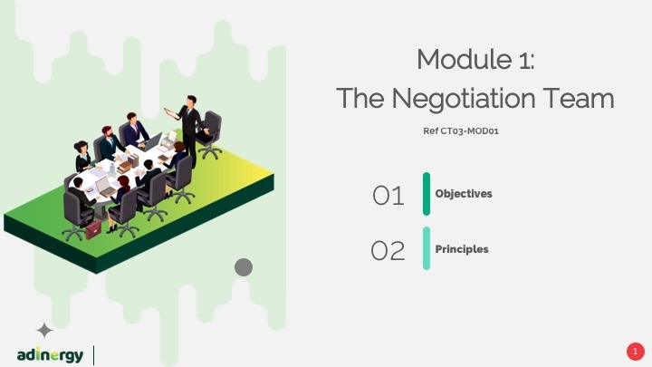 Composition of the negotiation team